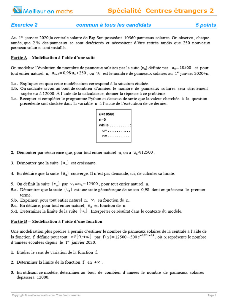 Centres2 2021 Exercice2 | PDF