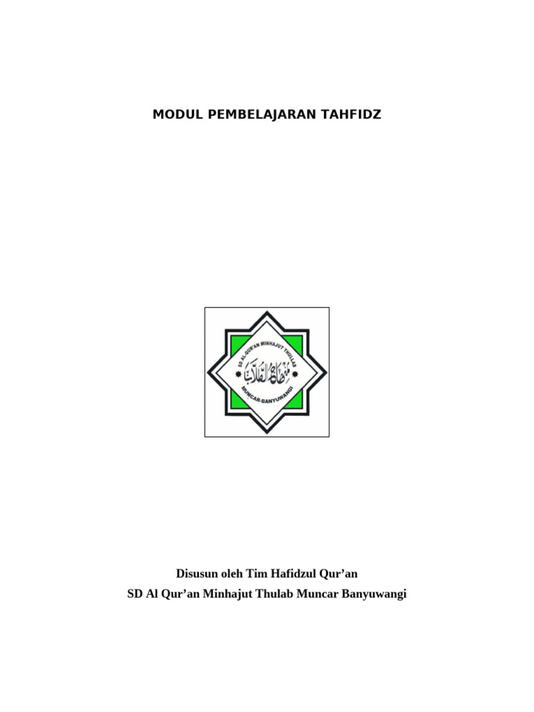 Modul Pembelajaran Tahfidz Fix 01 | PDF