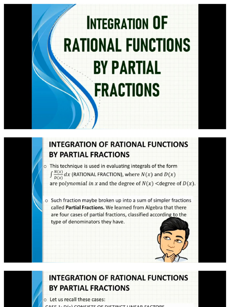 Integration by Partial Fractions | PDF