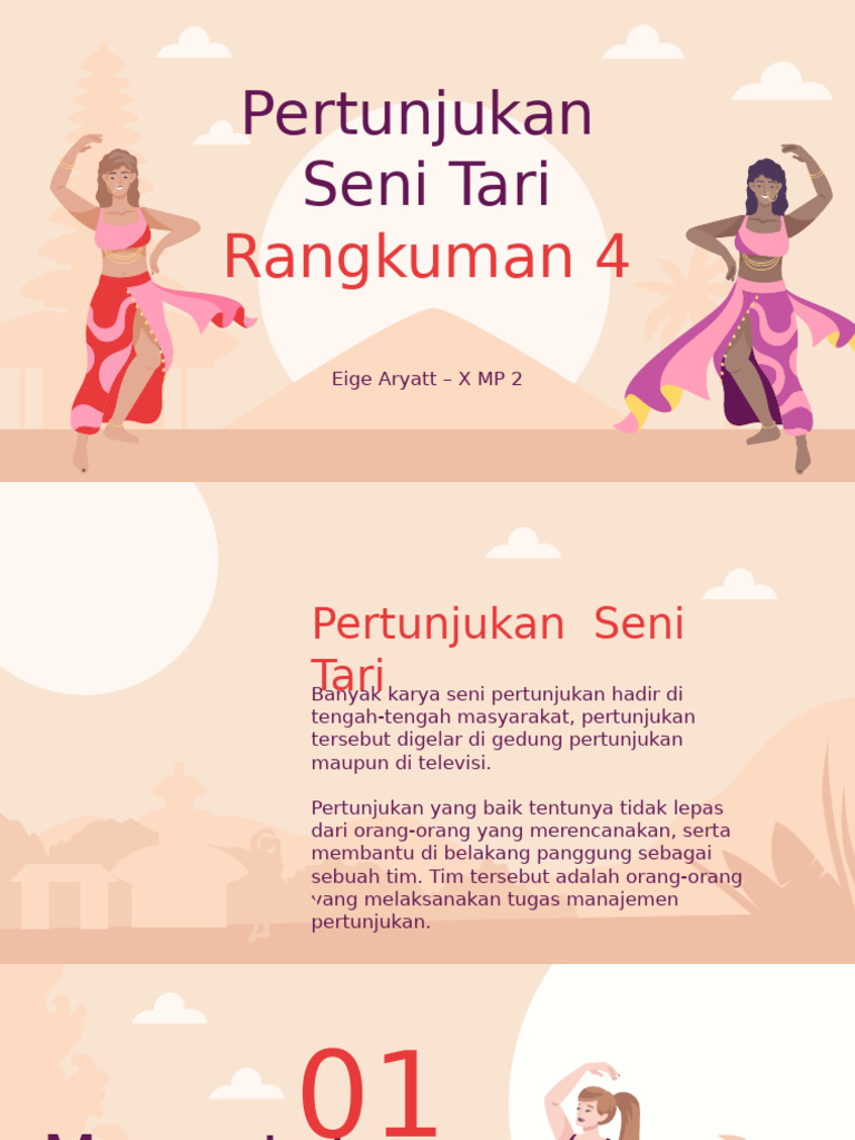 Eige Aryatt - Rangkuman 4 Pertunjukan Seni Tari | PDF