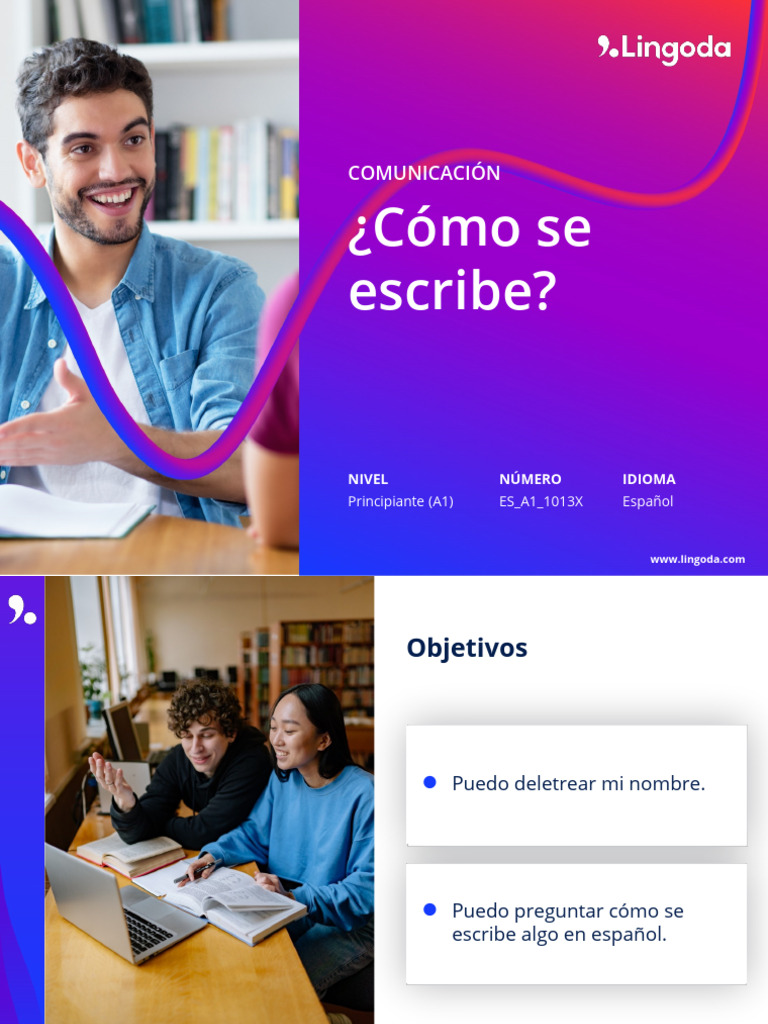Lingoda Class 1 - ES - A1 - 1013x-Annotated | PDF