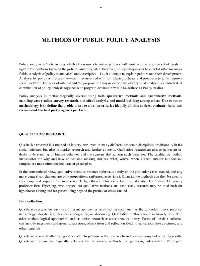 Public Policy Analysis | Quantitative Research | Experiment