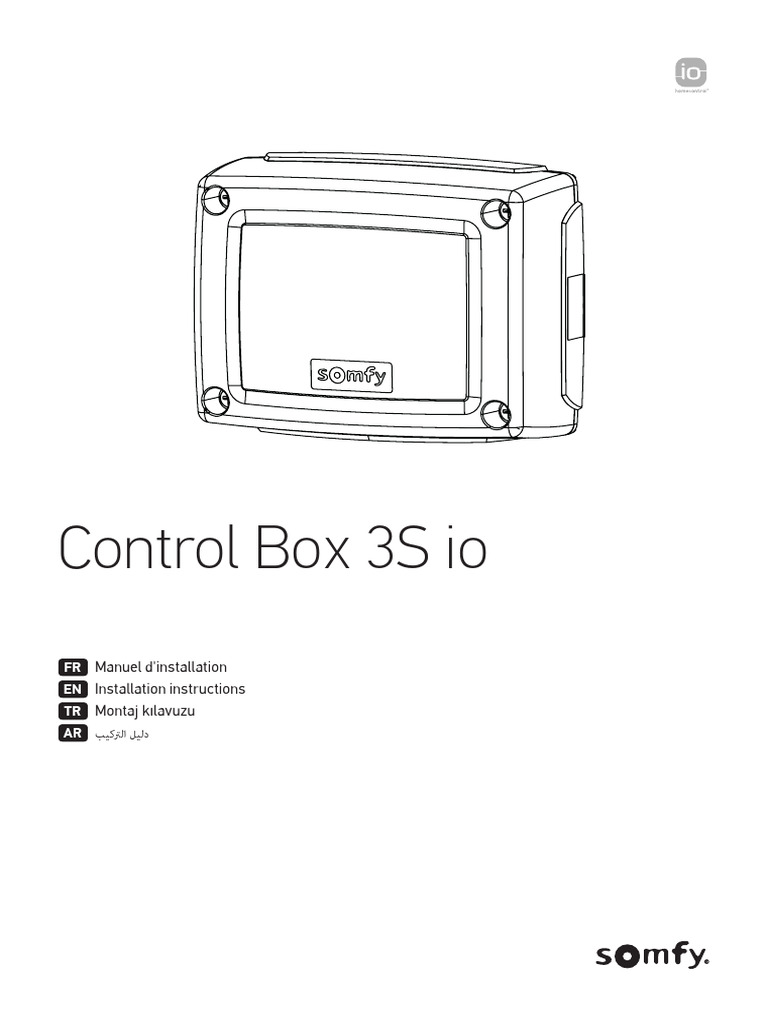 Manuel Installation SOMFY - Control - Box - 3s - Io | PDF