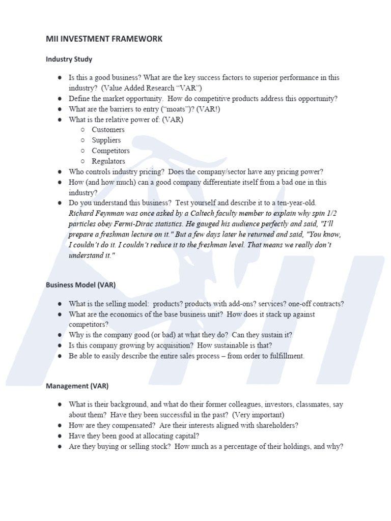 mii_investment_framework | PDF