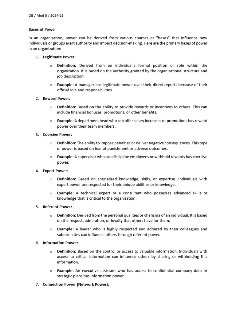 5. Self study _ Bases of Power (1) | PDF