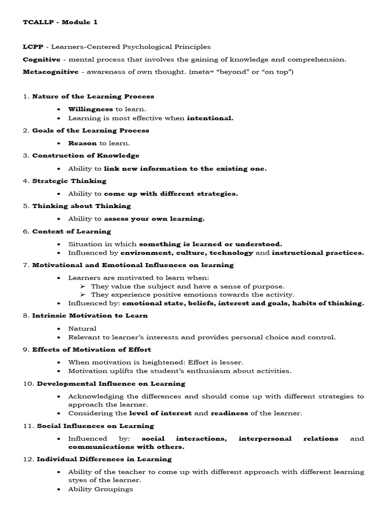 14 Principles Summary | PDF