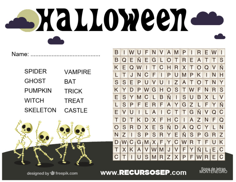 sopa-de-letras-halloween-inglés | PDF