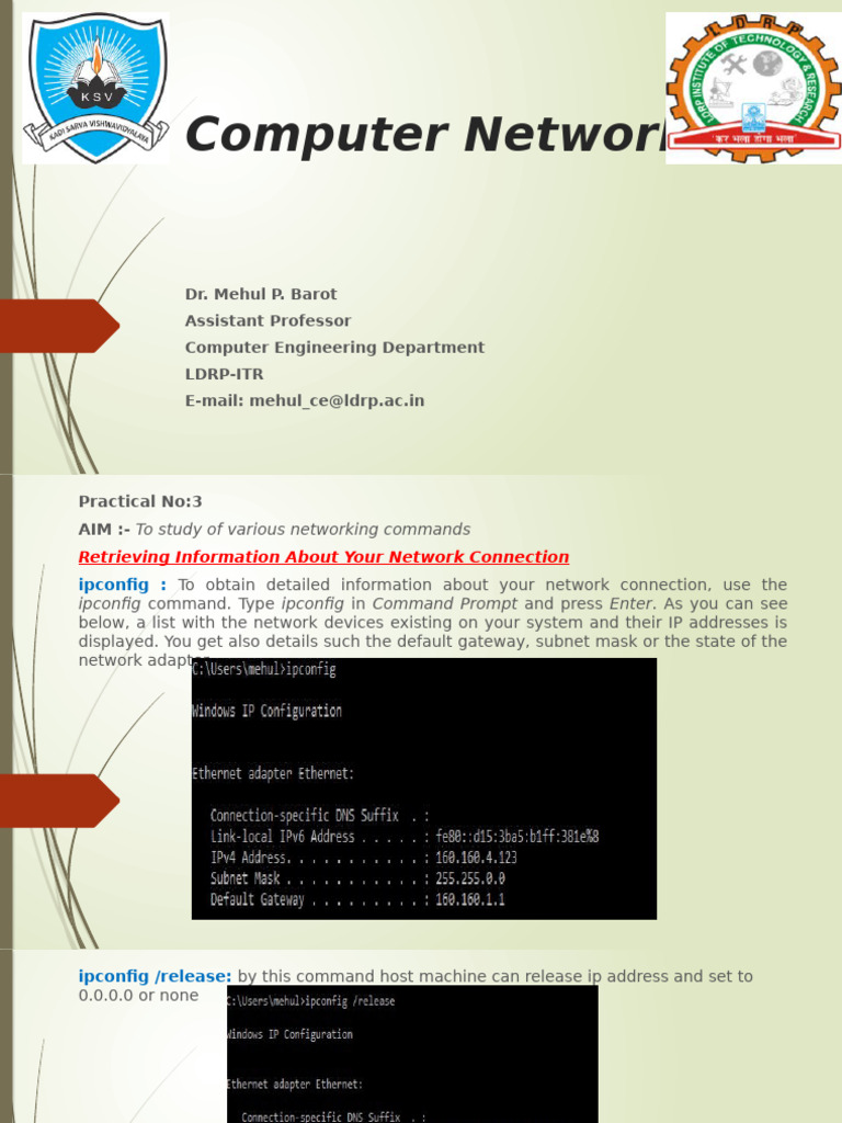 Computer Network Practical No-3 | PDF