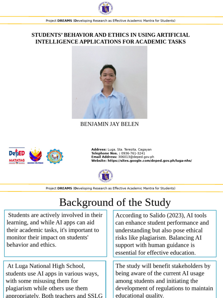 Students' Behavior and Ethics in Using Artificial Intelligence Applications For Academic ...
