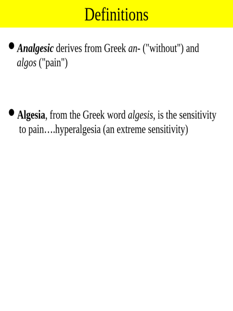 Narcotic Analgesic | PDF