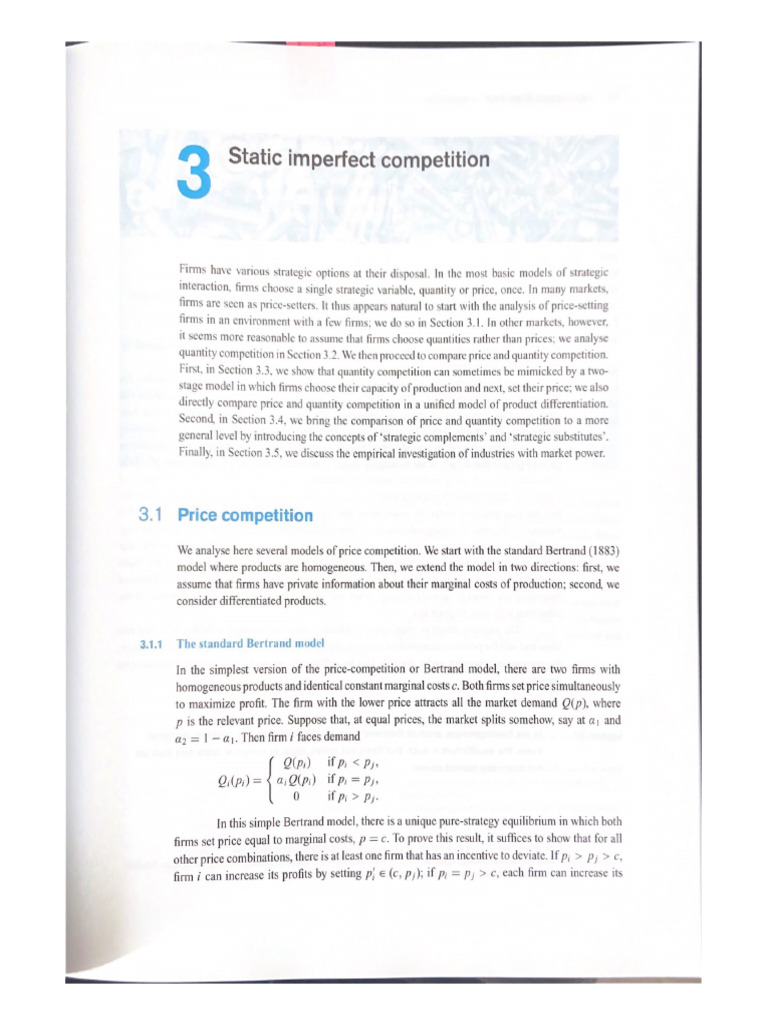 Static Imperfect Competition | PDF