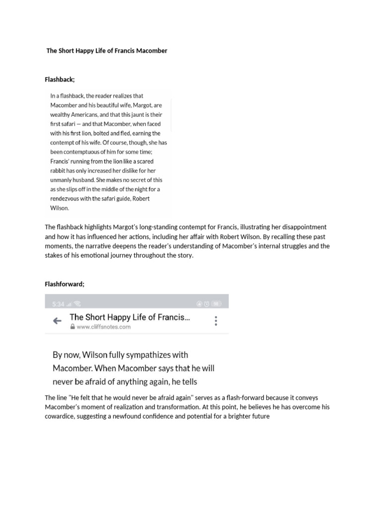 The Short Happy Life of Francis Macomber | PDF