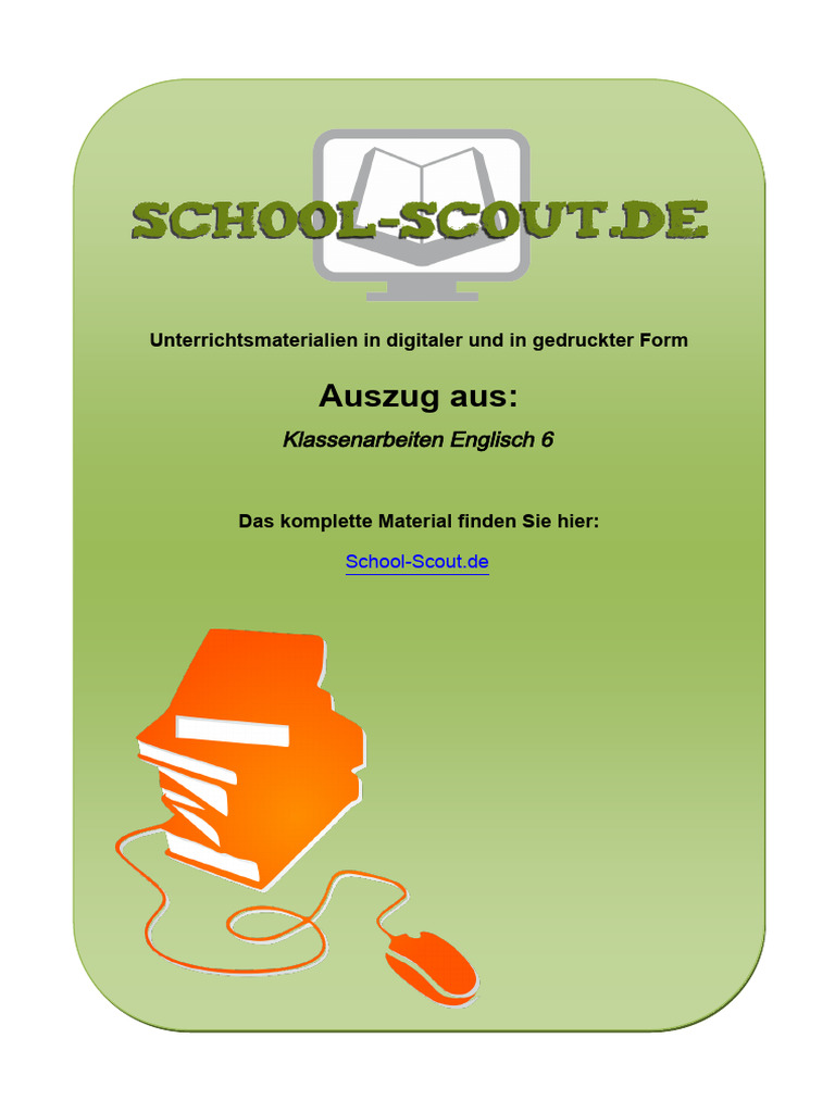 Vorschau 72982 Klassenarbeiten Englisch 6 | PDF