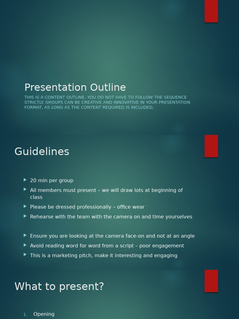 Presentation Guidelines | PDF