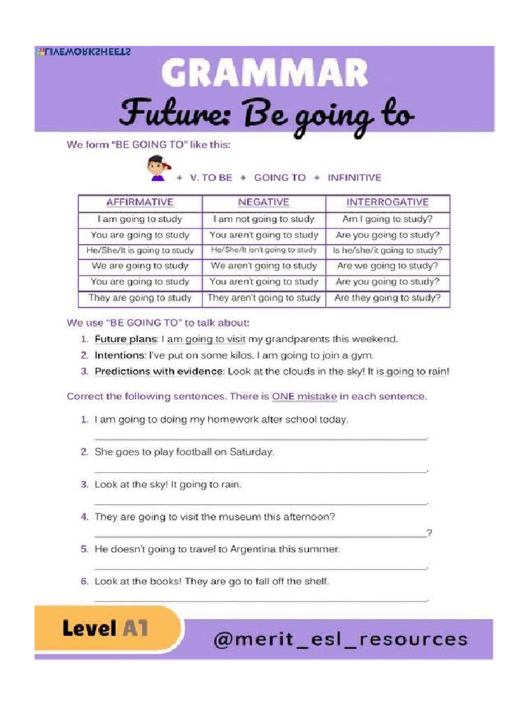 Be going to | PDF