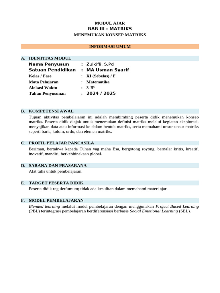 (21). MTK TL 11 - Bab 3 Sub Bab 1 | PDF