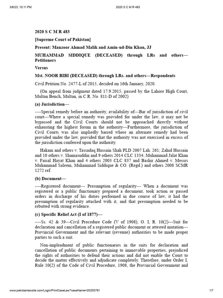 2020 SCMR 483 28022024 095327pm | PDF