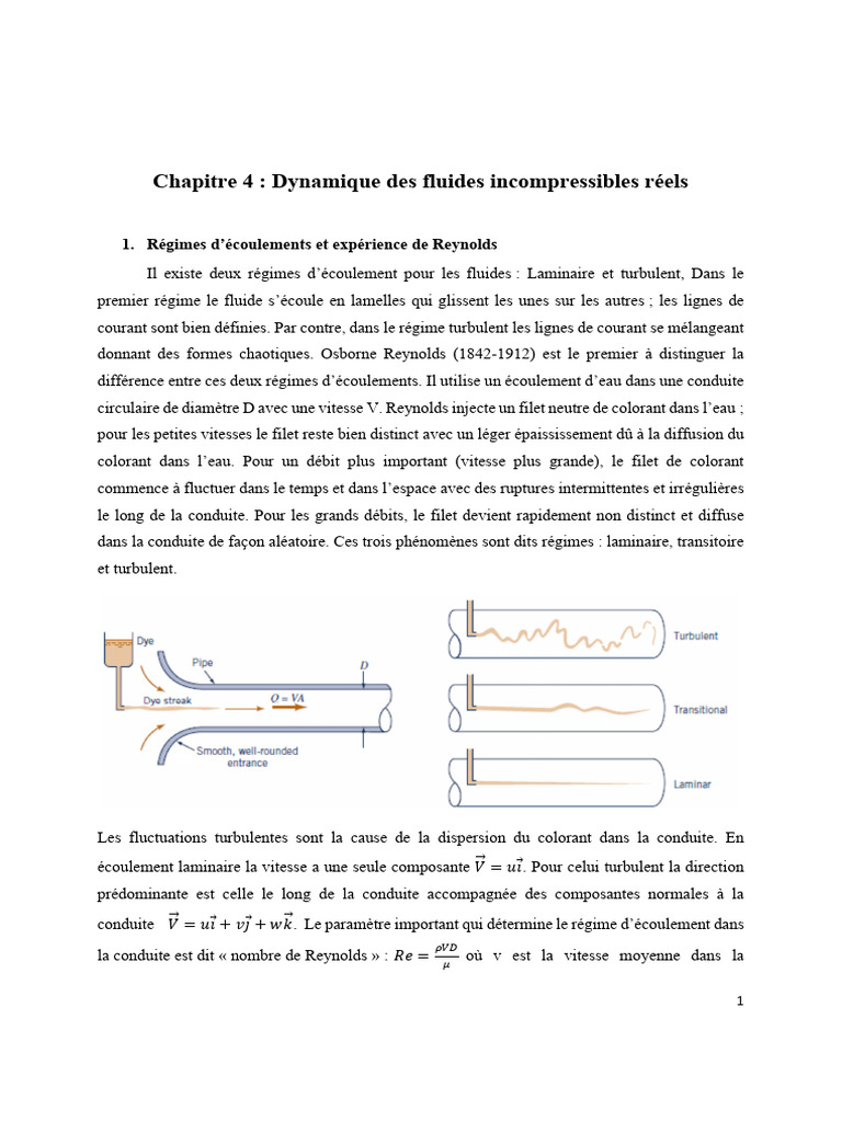 Chapitre4 Mécanique Des Fluides | PDF