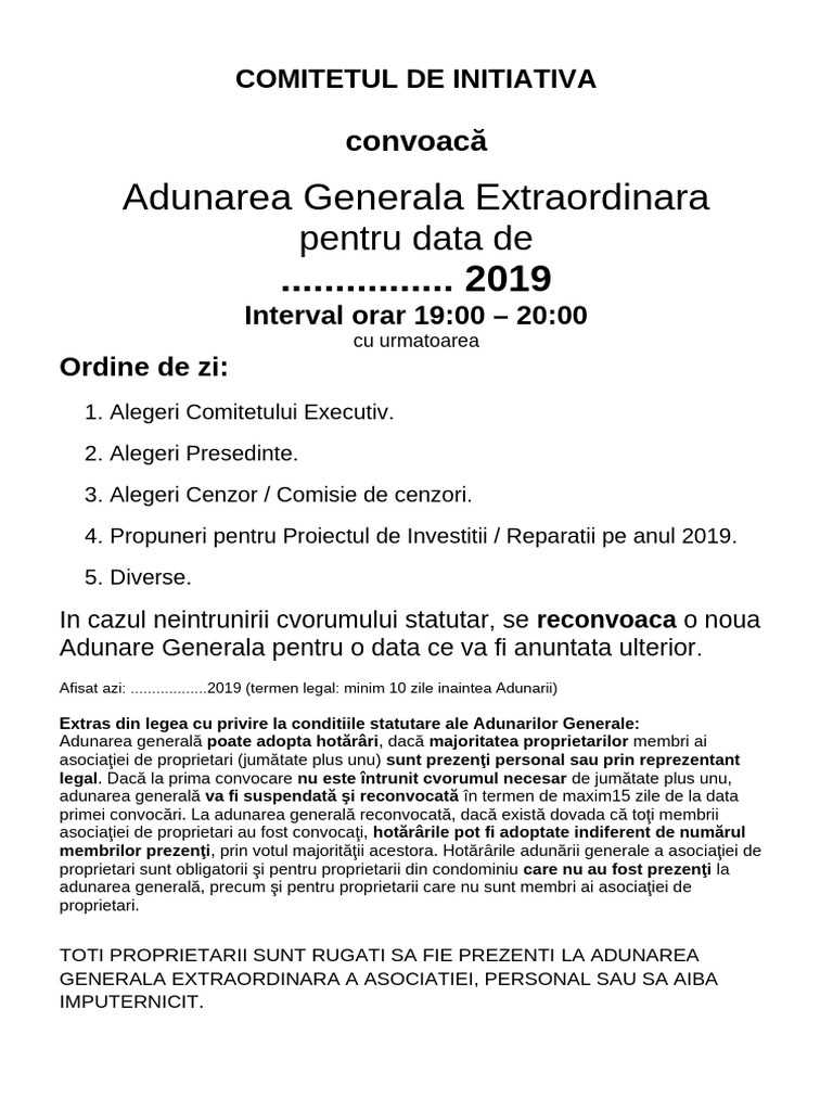 Convocator AG Nou | PDF