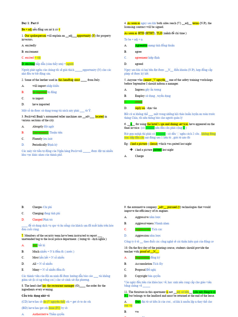 Day 1: Part 5: C. Excited Agreement | PDF