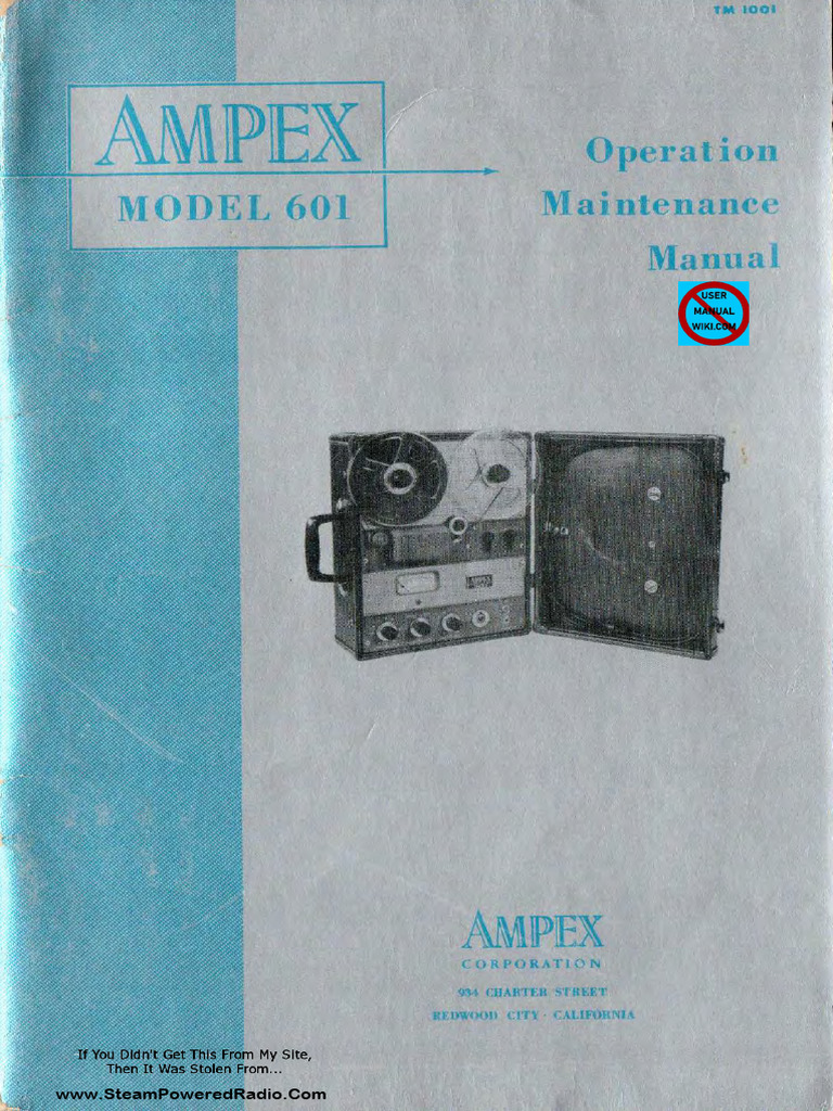 Ampex Model 601 | PDF