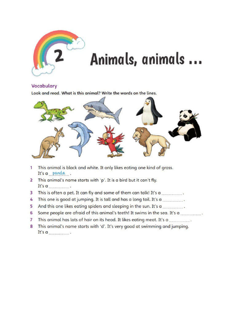 Unit 2 - Animals, Animals... | PDF