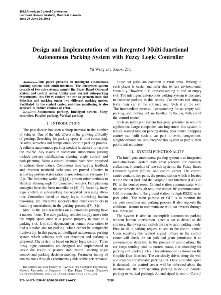 Design and Implementation of An Integrated Multi-Functional Autonomous ...