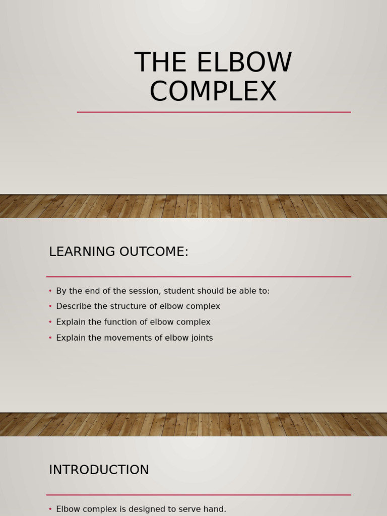 6.the Elbow Complex-New | PDF