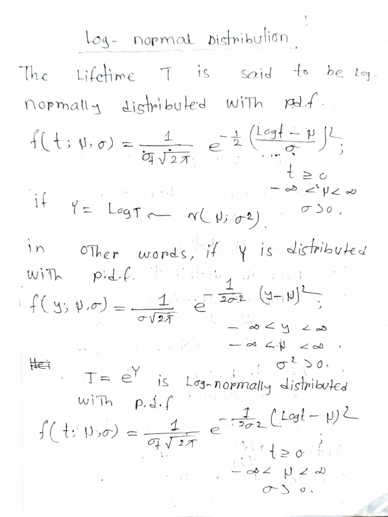 Gamma And Log Normal Dist Pdf