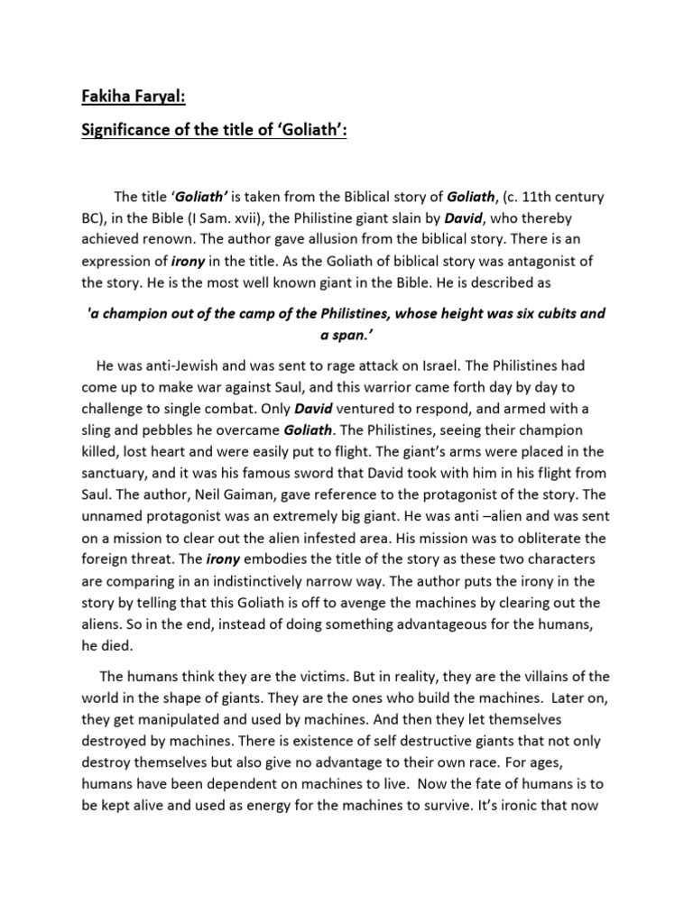 Goliath by Flake | PDF