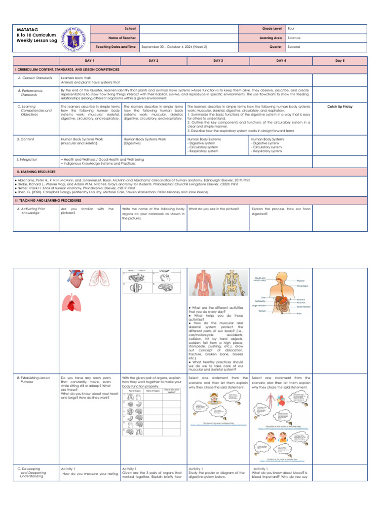 Science4 Q2 W2 DLL | PDF