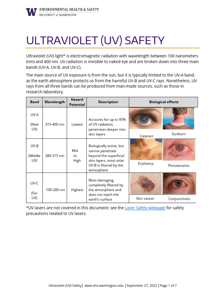 04 - Uv-Safety - Uni of Washington | PDF