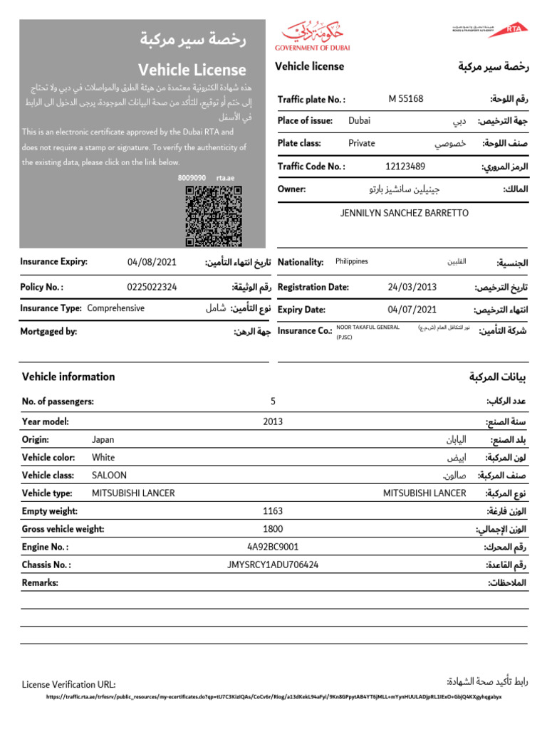 Rta test passed | PDF