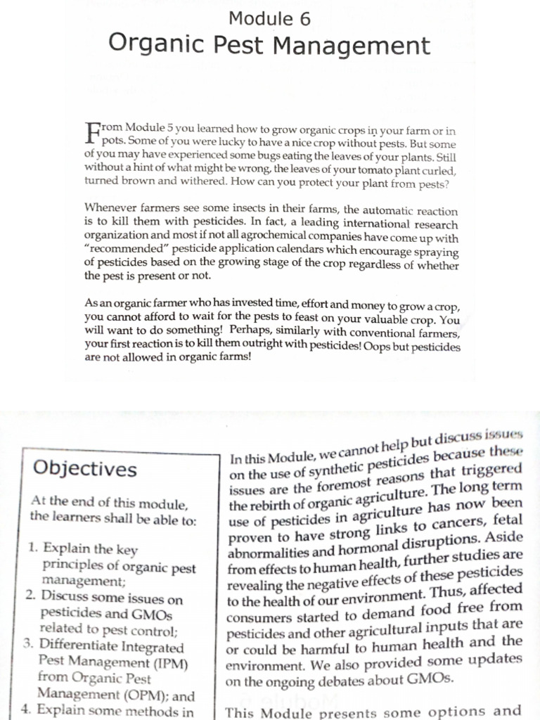 Module 6 Organic Pest Management | PDF