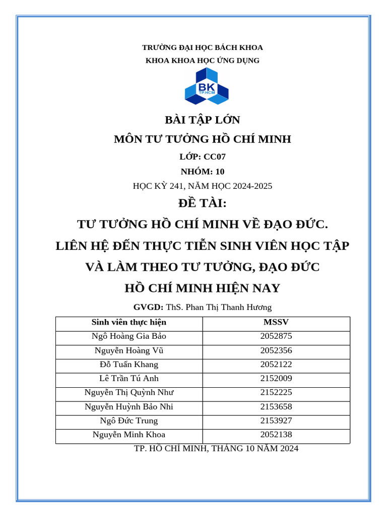 CC07 - Nhom10 - BTL TTHCM | PDF
