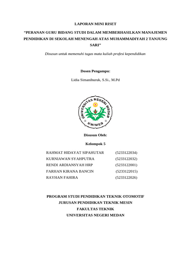 Tugas MR Kelompok 3 Profesi Pendidikan | PDF