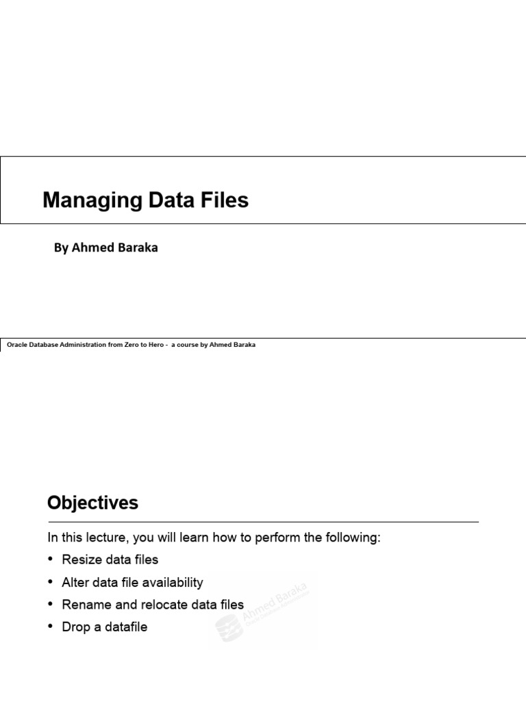 Managing Data Files | PDF