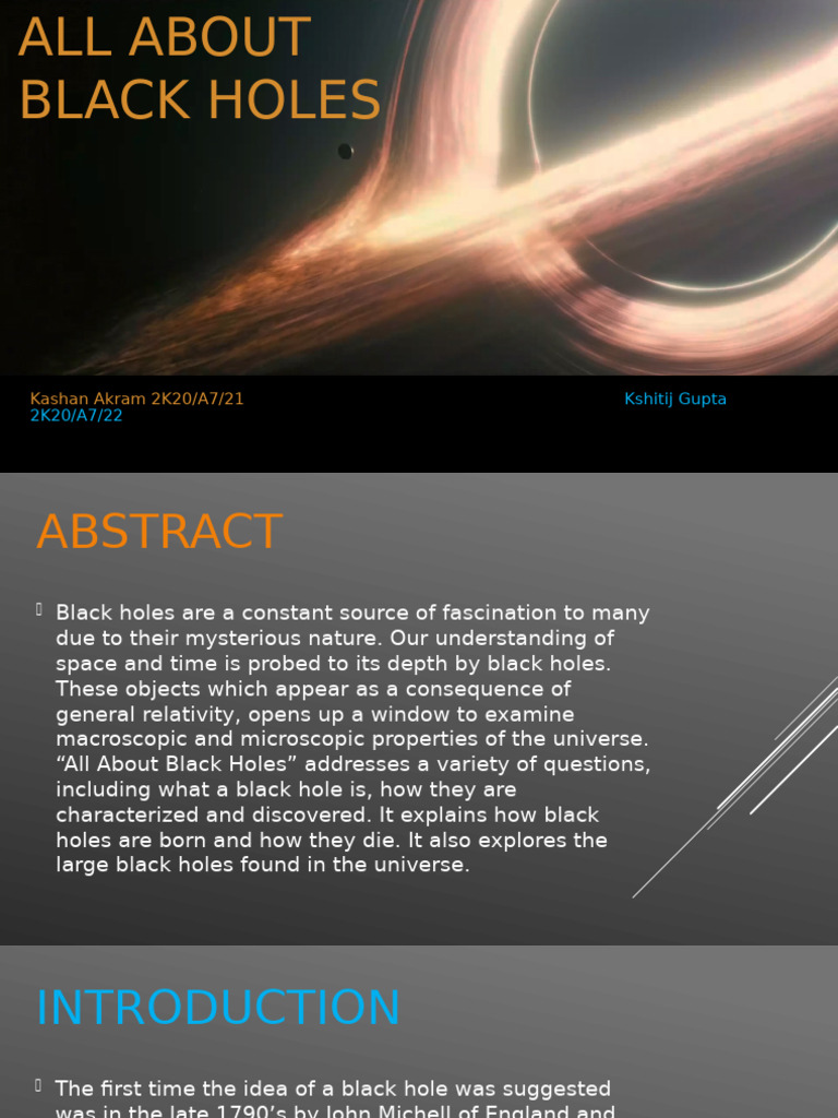 All About Black Holes | PDF