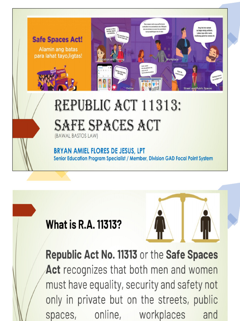 Safe Space Act and Gender Sensitization LCT | PDF