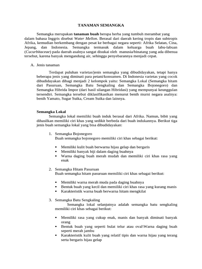 Tanaman Semangka | PDF