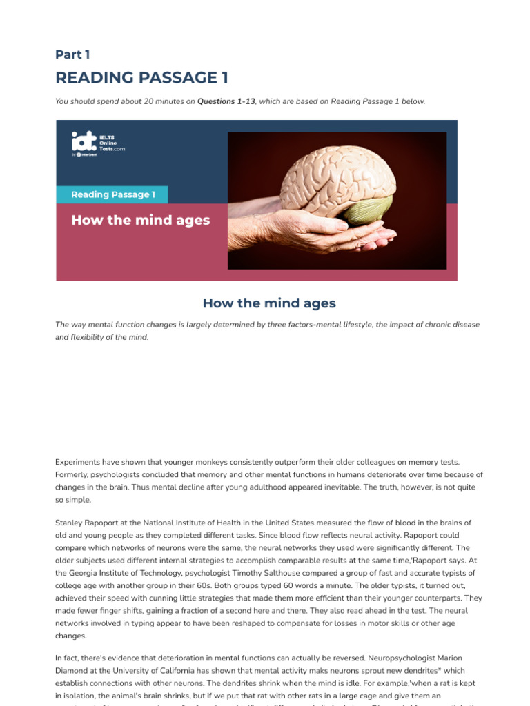 READING TEST 1 | PDF