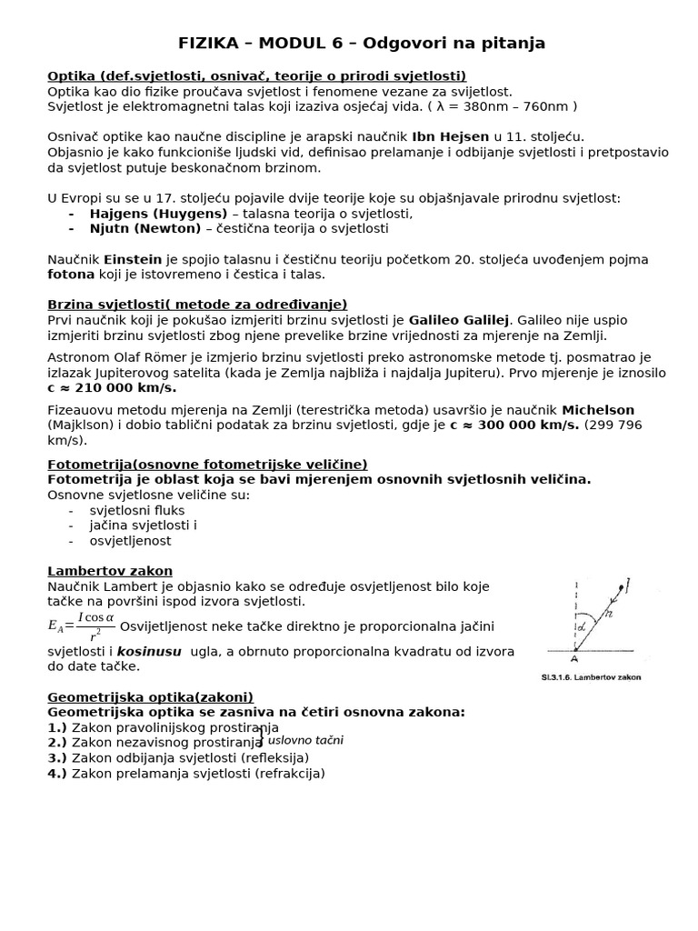FizikaModul6 Optika NuklearnaFizika | PDF