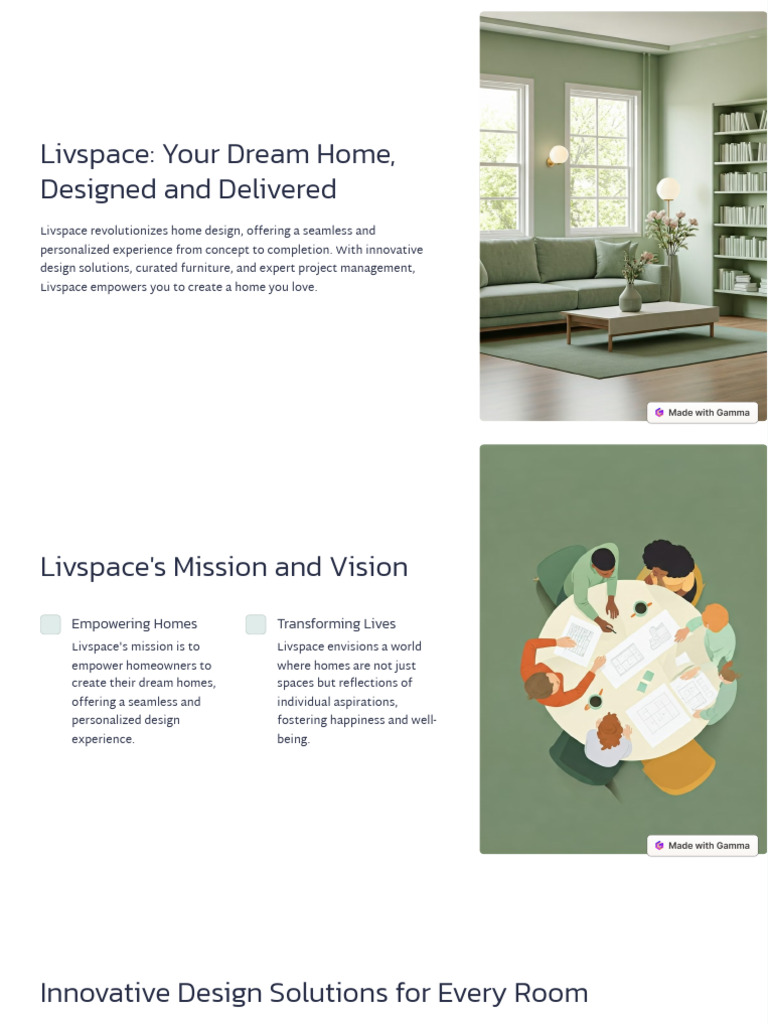 Livspace Your Dream Home Designed and Delivered | PDF