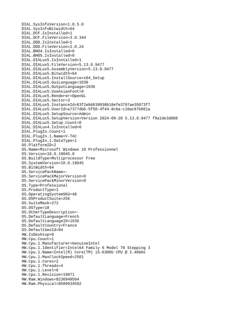 DIALux Systeminfo | PDF