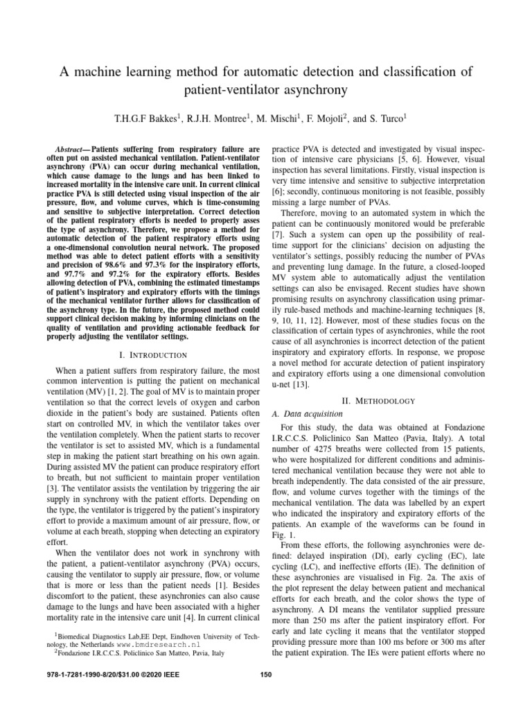 Machine Learning Method For Automatic Detection and Classification of Patient-Ventilator ...