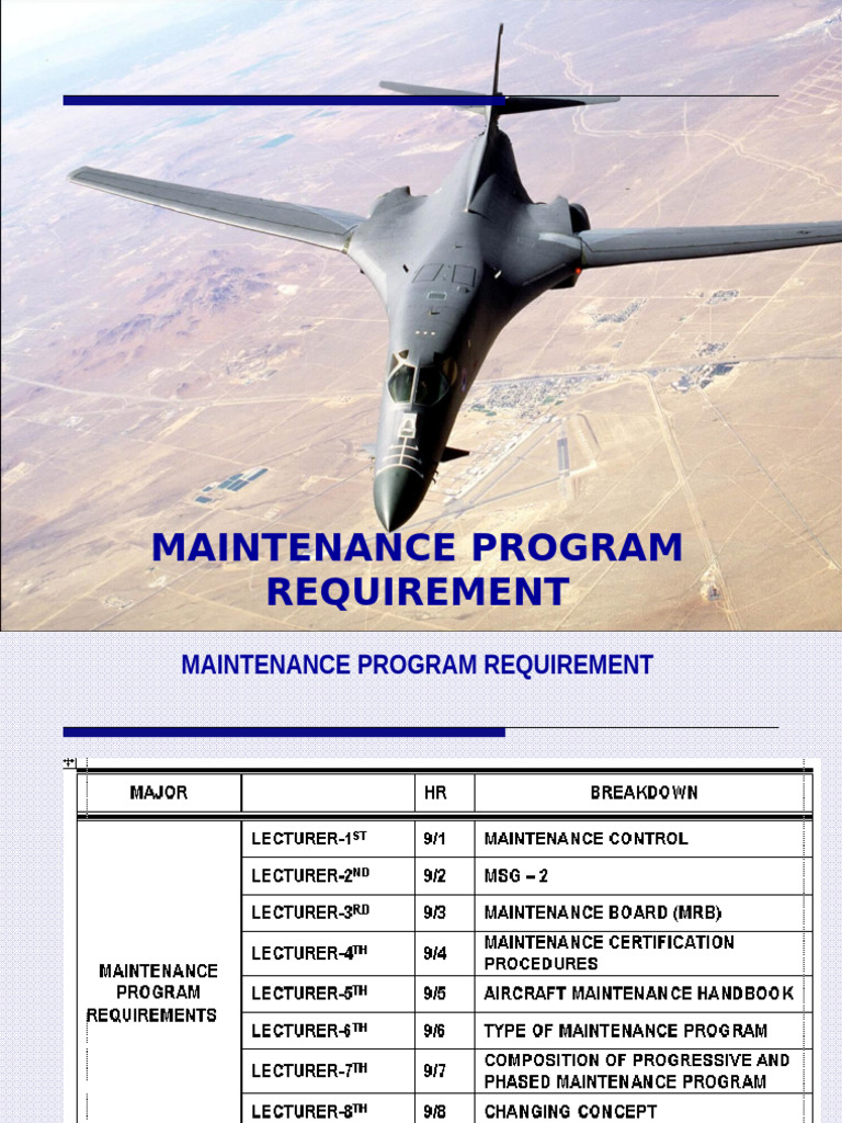 Maintenance Requirement | PDF