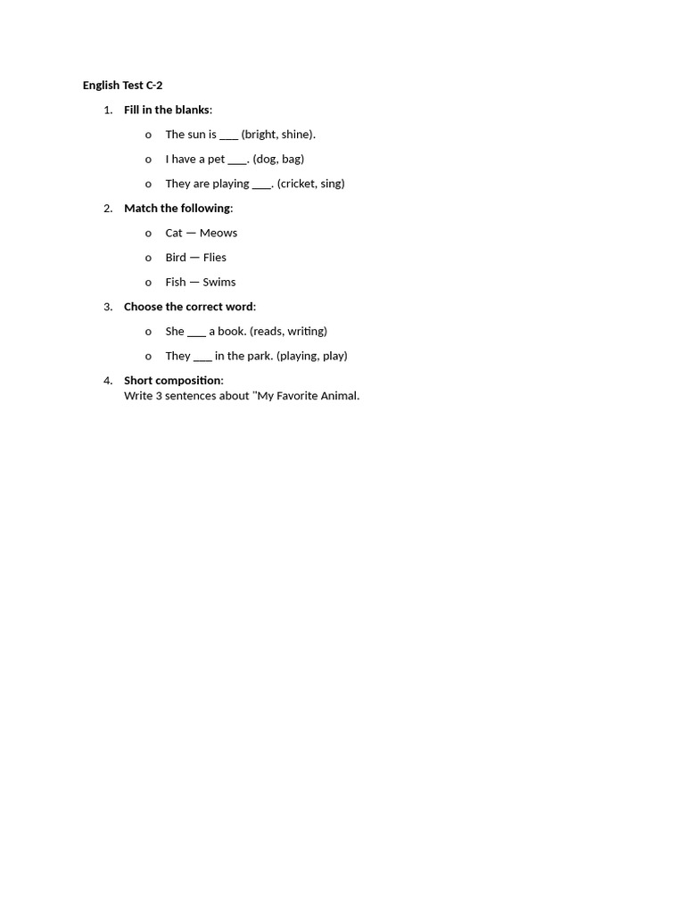 English Class 2 Notes | PDF