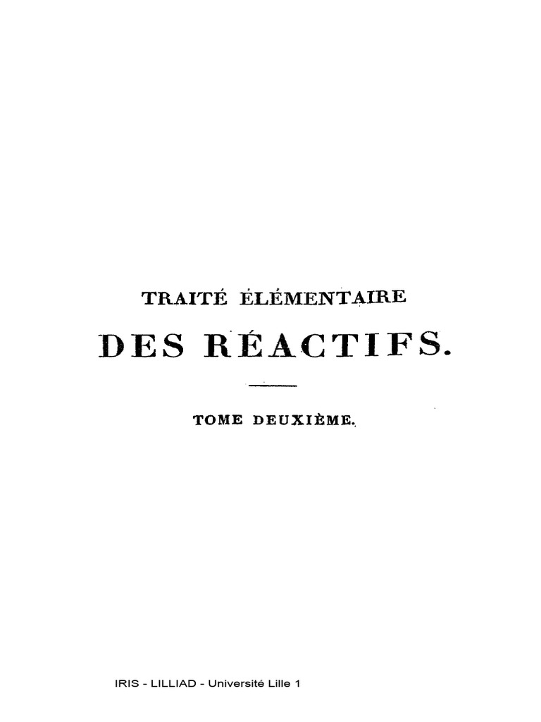 Réactifs de Laboratoire | PDF