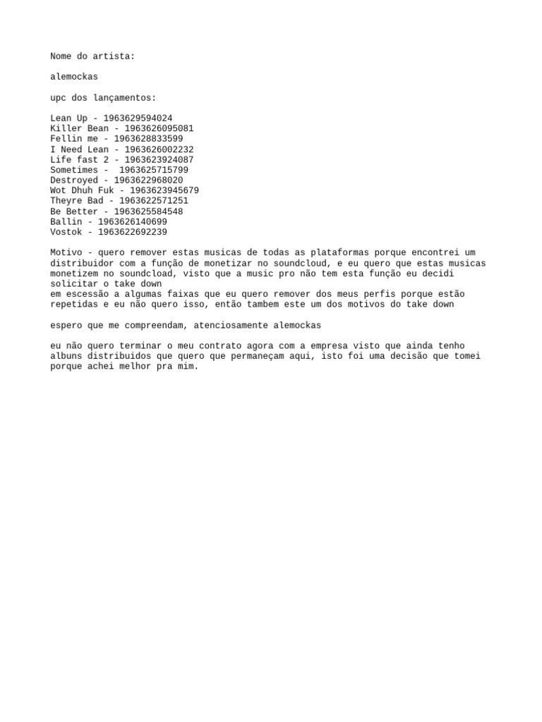 Music Pro Take Down Files | PDF