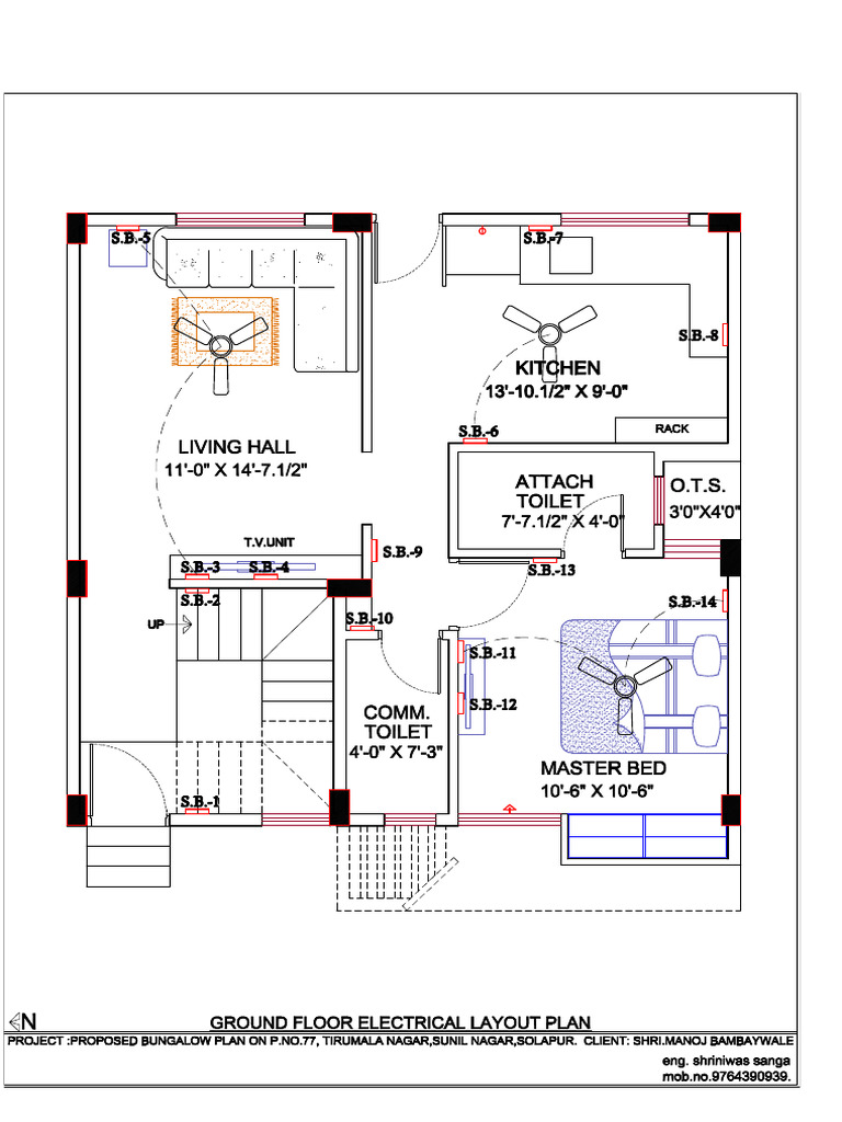 Manoj Resi El - Layout Plan | PDF